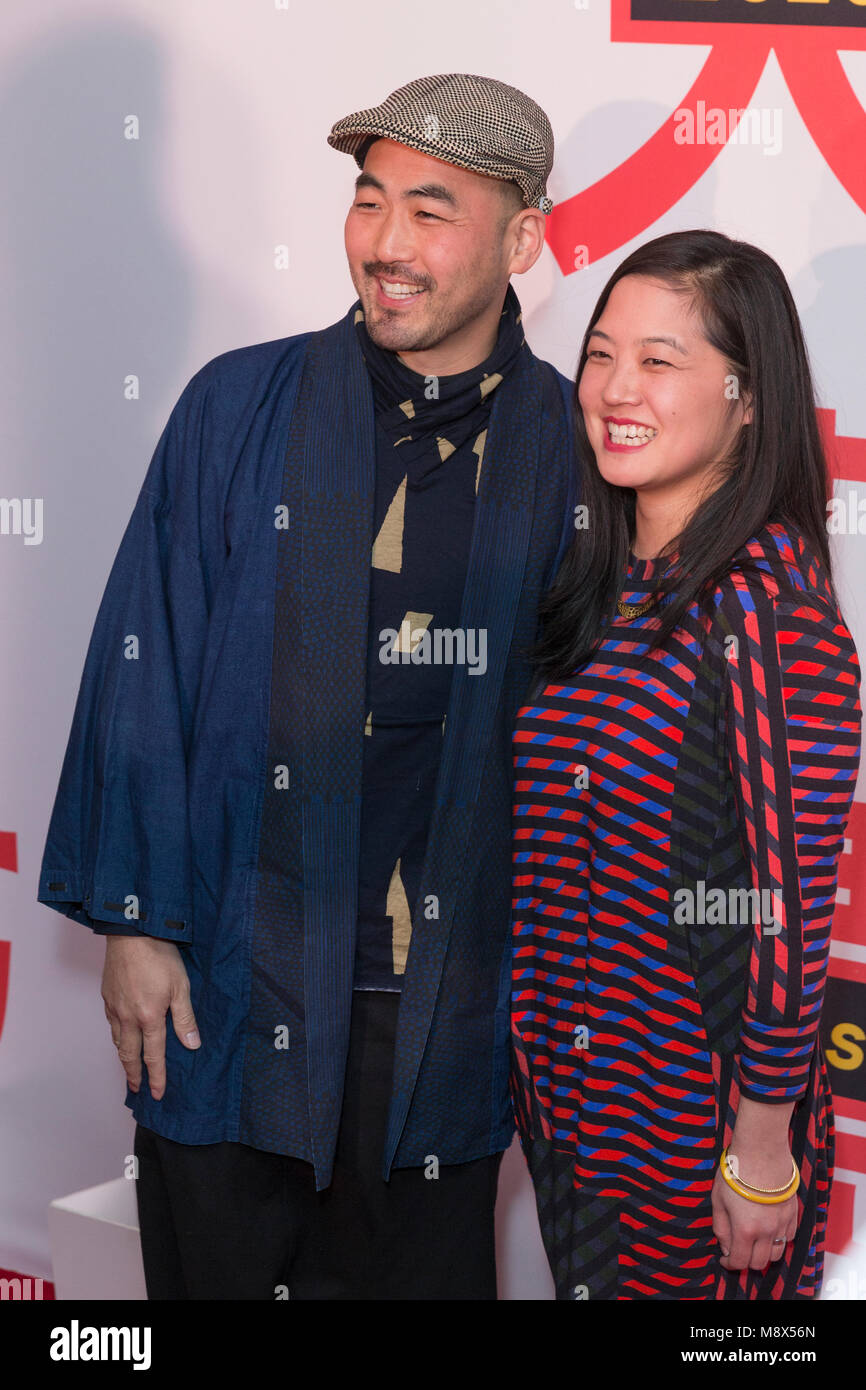 New York, NY - March 20, 2018: Kaoru Watanabe (L) attends Isle of Dogs ...