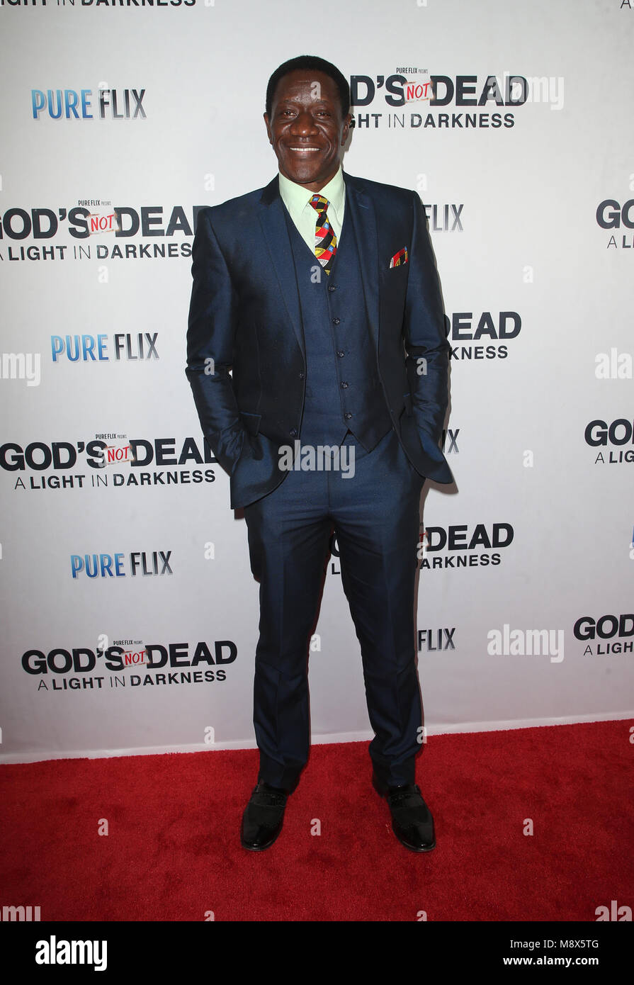 Hollywood, Ca. 20th Mar, 2018. Benjamin A. Onyango, at the 'God's Not ...