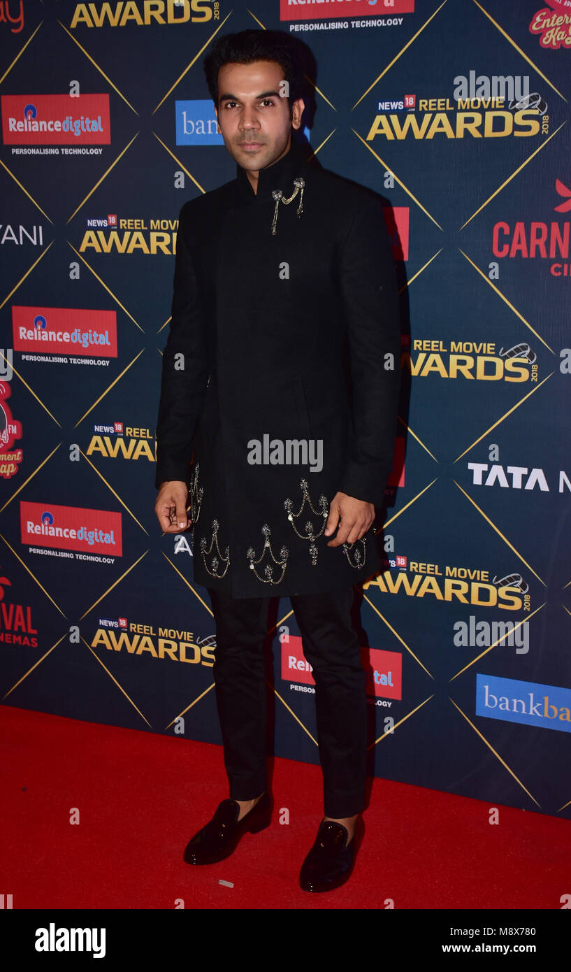 Mumbai, India. 20th Mar, 2018. Indian film actor Rajkumar Rao attend ...