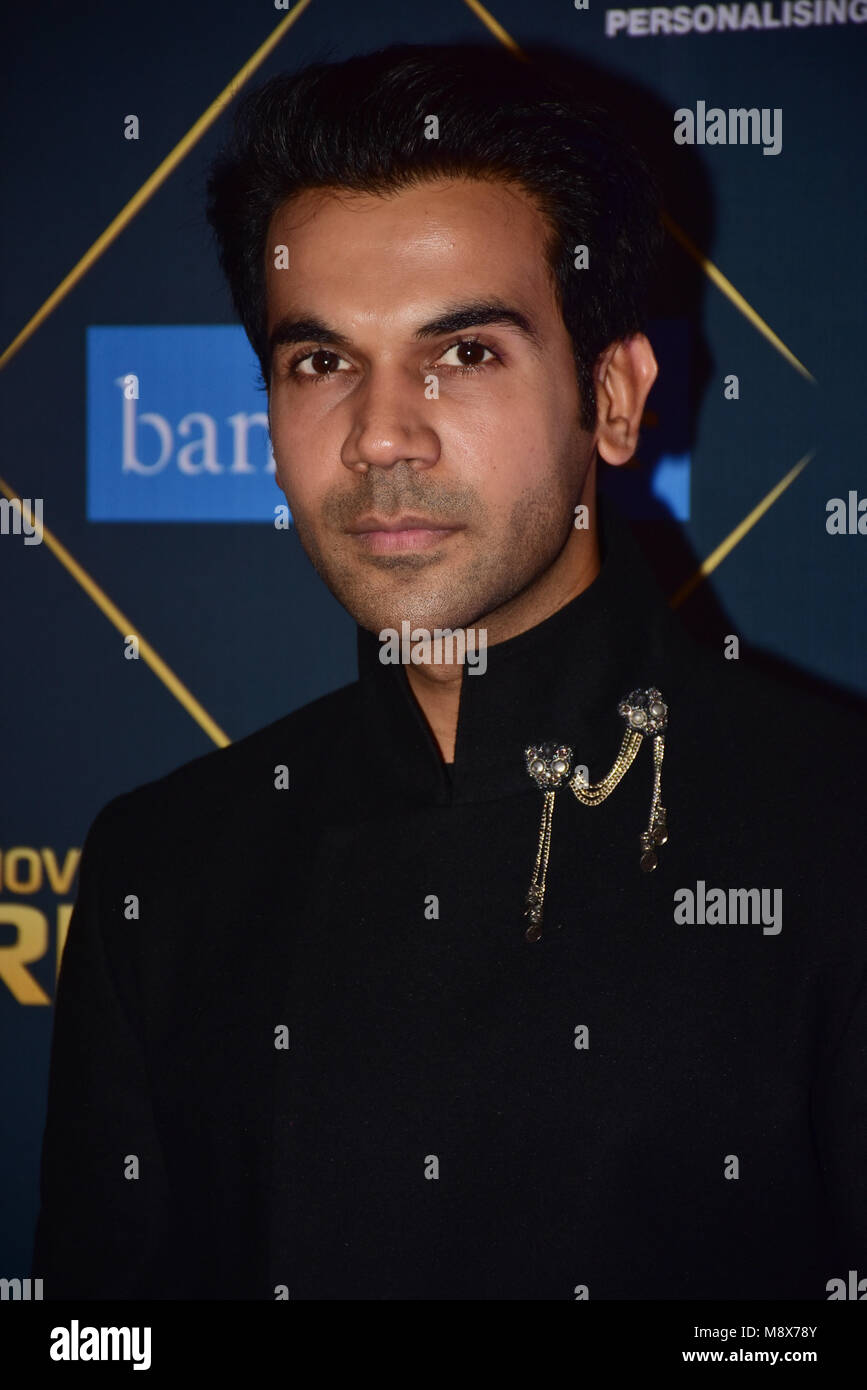 Mumbai, India. 20th Mar, 2018. Indian film actor Rajkumar Rao attend ...