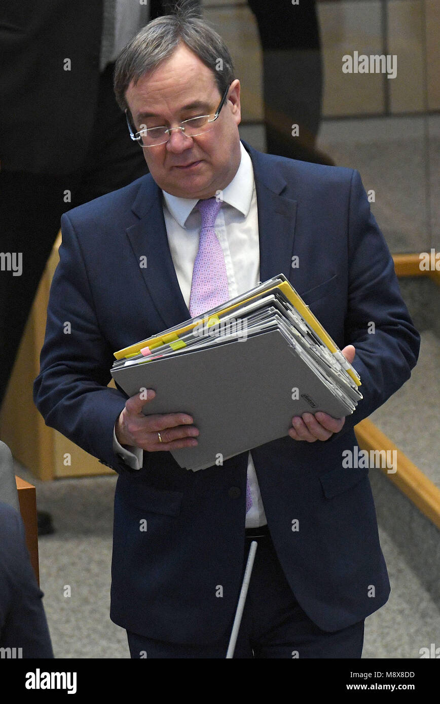 21 March 2018, Germany, Duesseldorf: Armin Laschet (CDU), premier of ...