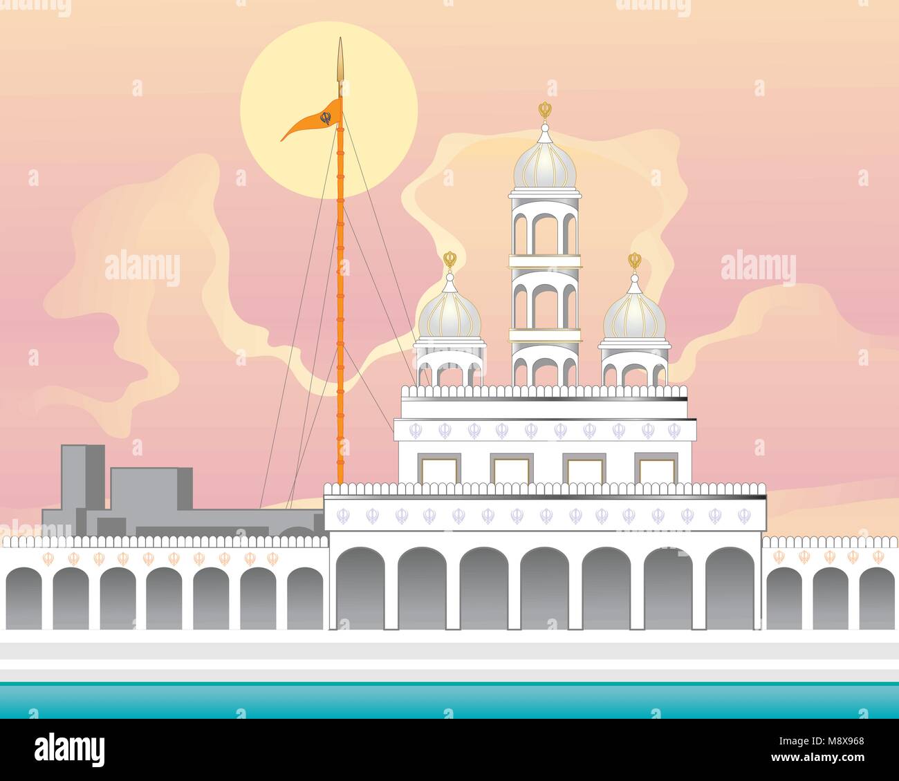 Sikh nishan sahib flag hi-res stock photography and images - Alamy