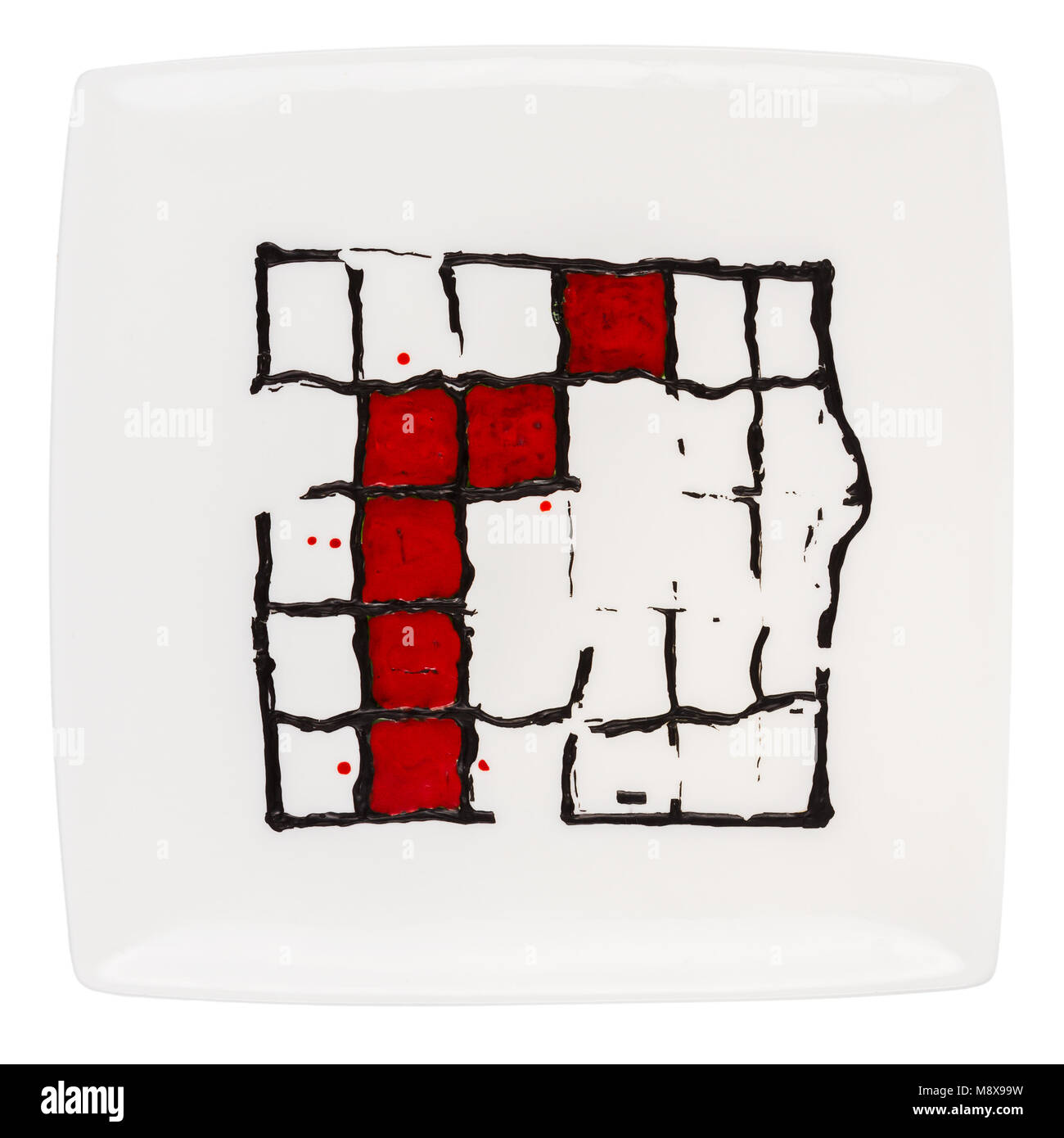 Plate hand painted on Cut Out Stock Images & Pictures - Alamy