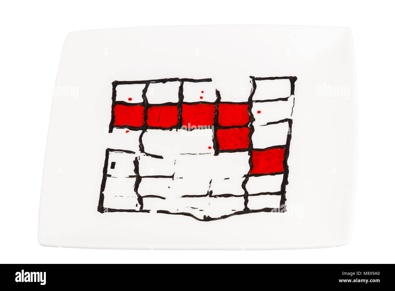 Plate hand painted on Cut Out Stock Images & Pictures - Alamy