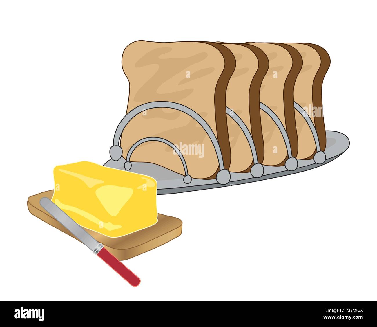 Metal toast rack Stock Vector Images - Alamy