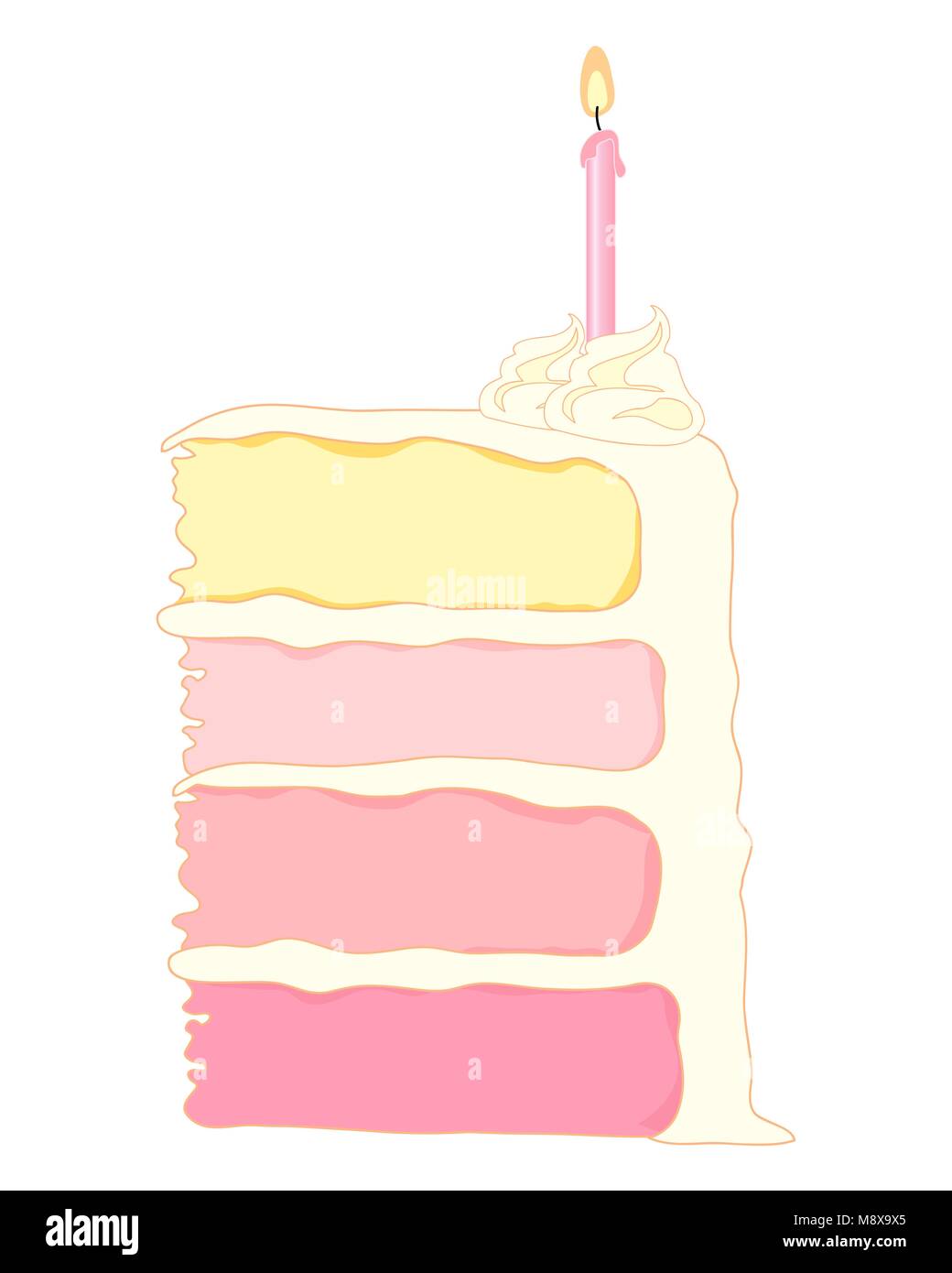 Four layer cake Stock Vector Images - Alamy