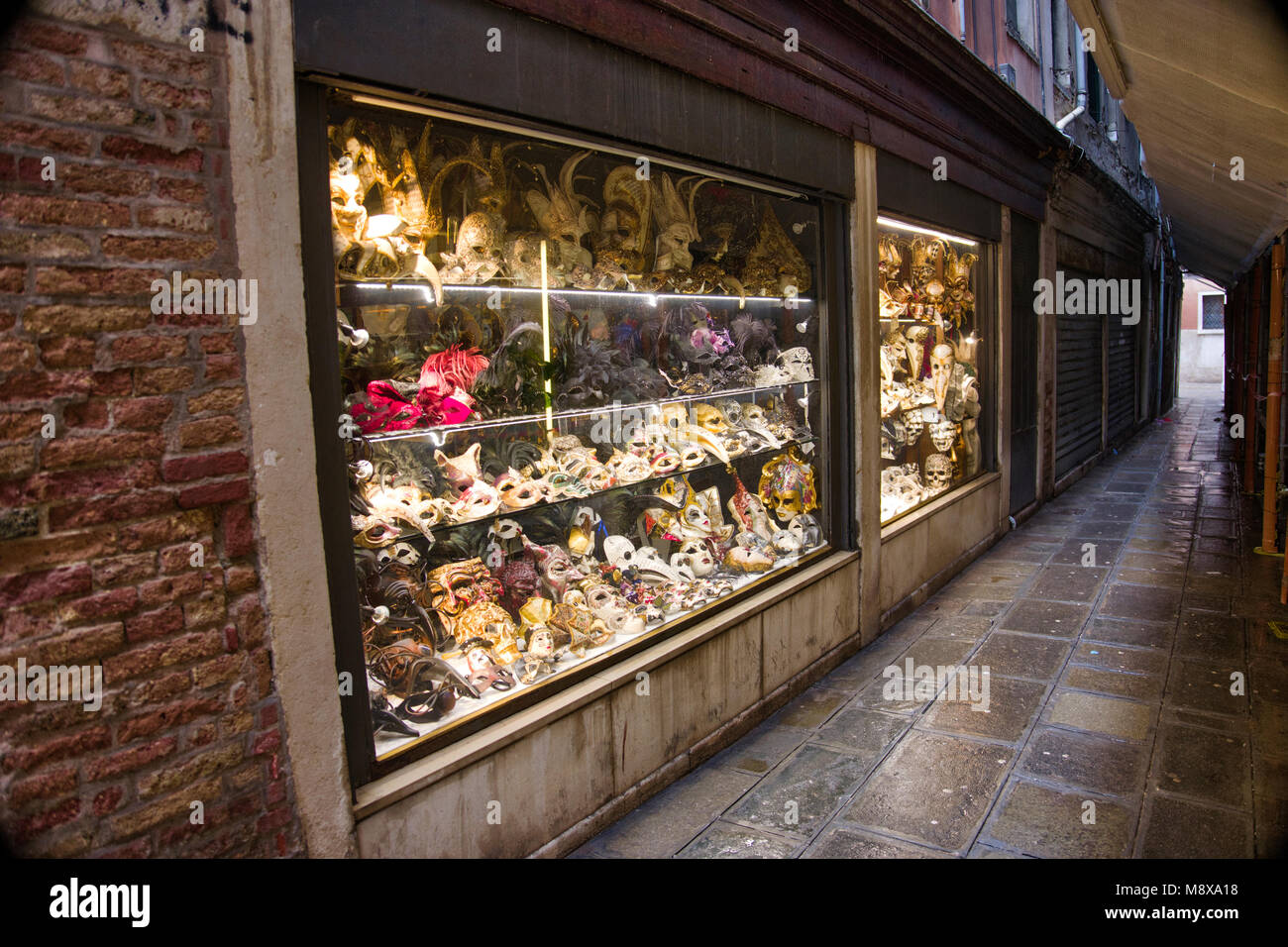 Venetian masks shop window display, Venice, Italy Stock Photo - Alamy