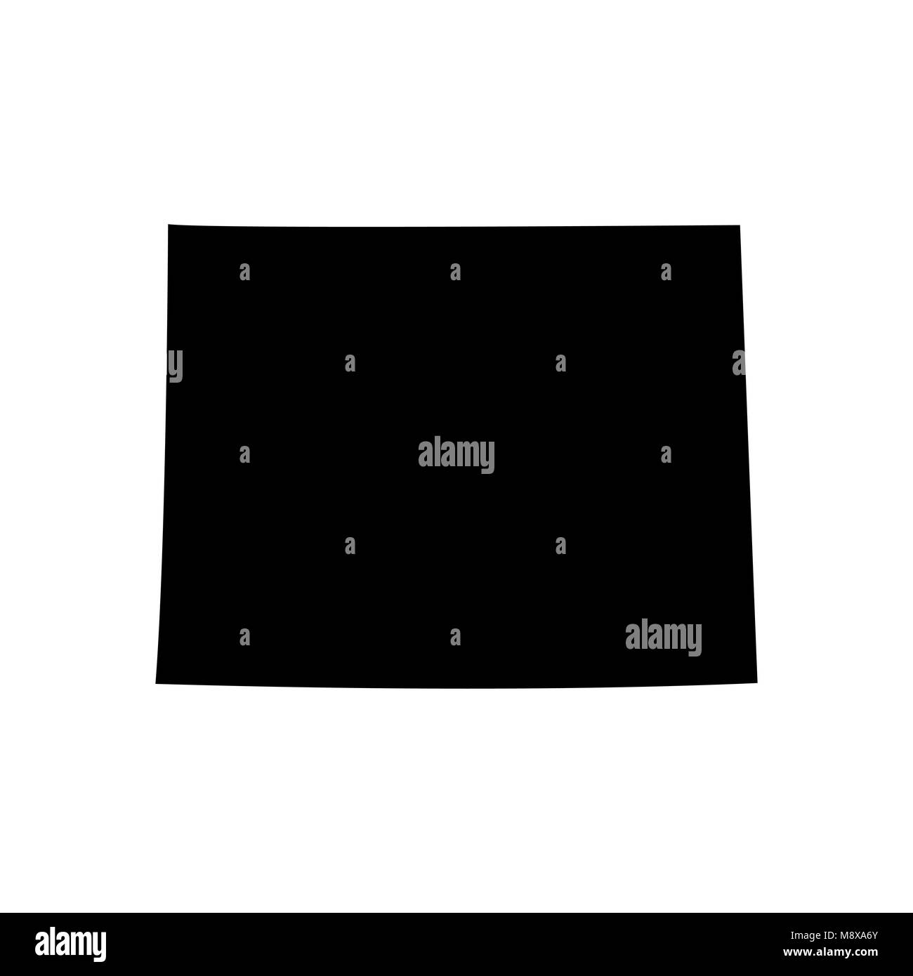 Outline map state wyoming Cut Out Stock Images & Pictures - Alamy