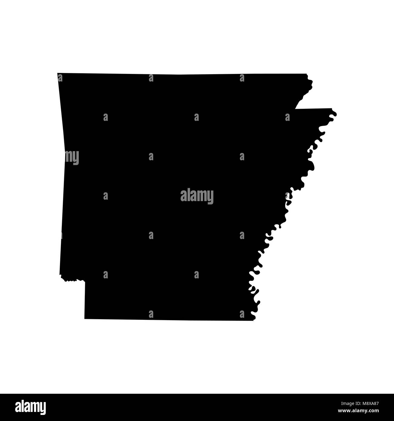 Arkansas state map shape Stock Vector Images - Alamy