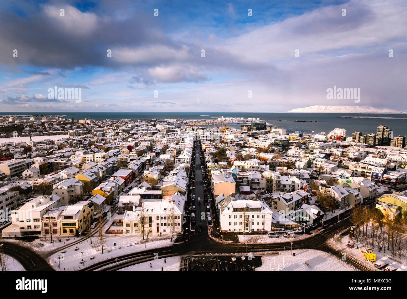 Aerial view reykjavik city skyline hi-res stock photography and images ...