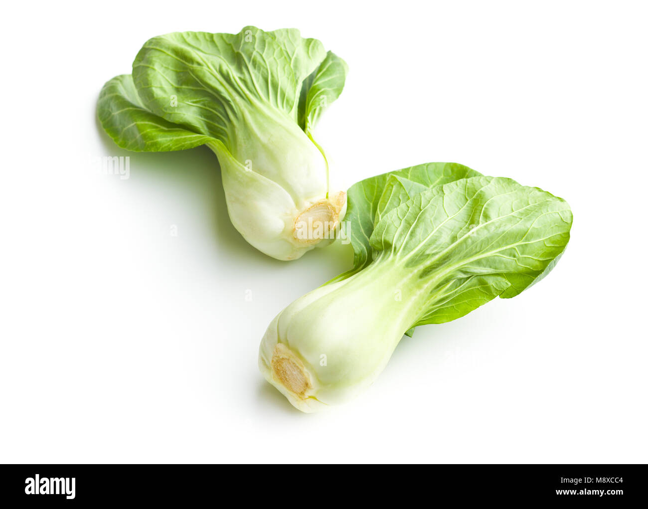 Fresh pak choi cabbage isolated on white background Stock Photo - Alamy