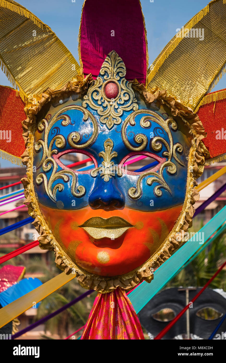 Goa Carnaval mask Margao Goa India Stock Photo - Alamy