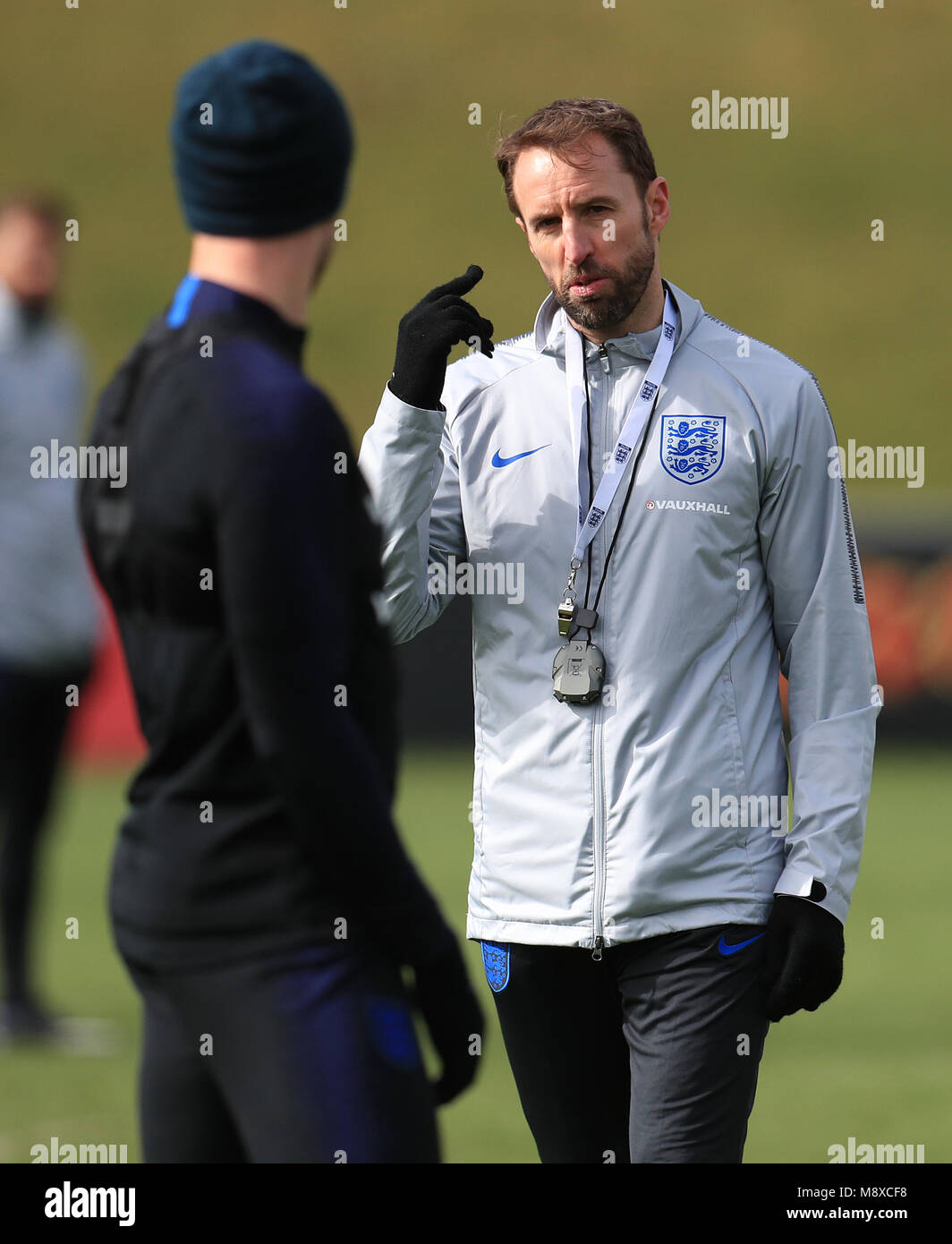 England manager Gareth Southgate (right) and Jordan Henderson during ...