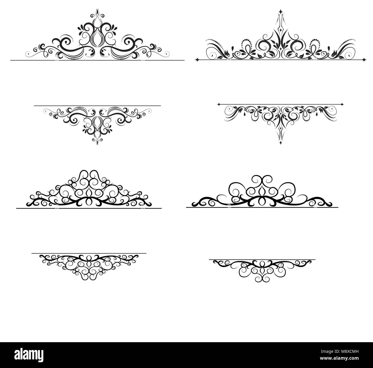 Vintage vector swirl frame set Stock Vector Image & Art - Alamy