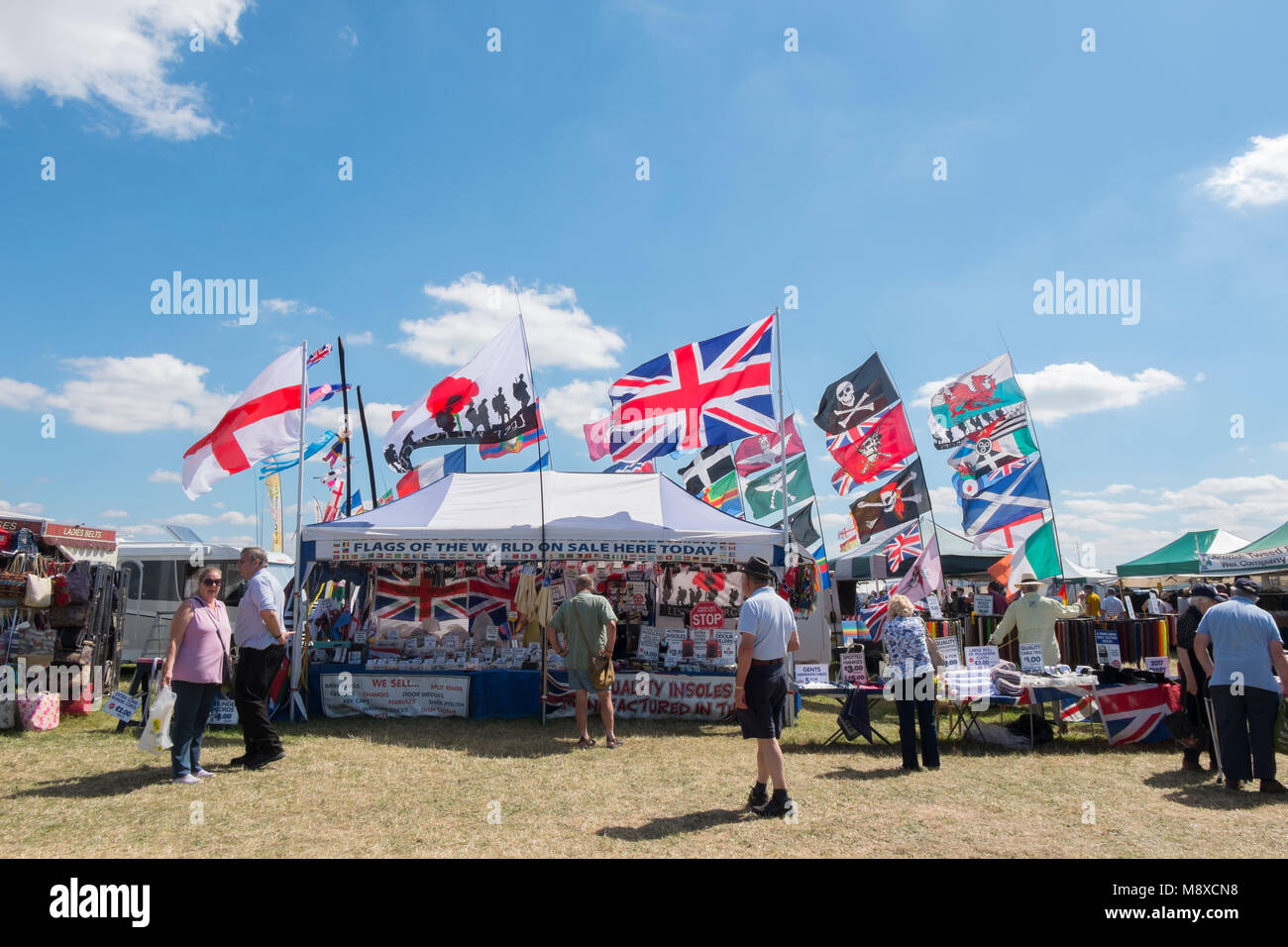 A stall selling flags of the world at the Gloucestershire Vintage ...