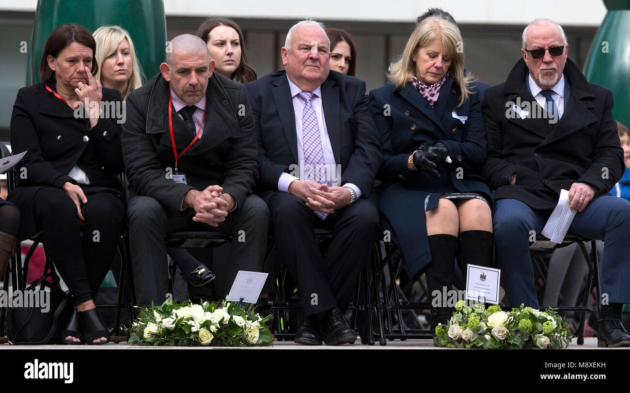 Wendy and Colin Parry (both right), the parents of Tim Parry, 12, and ...