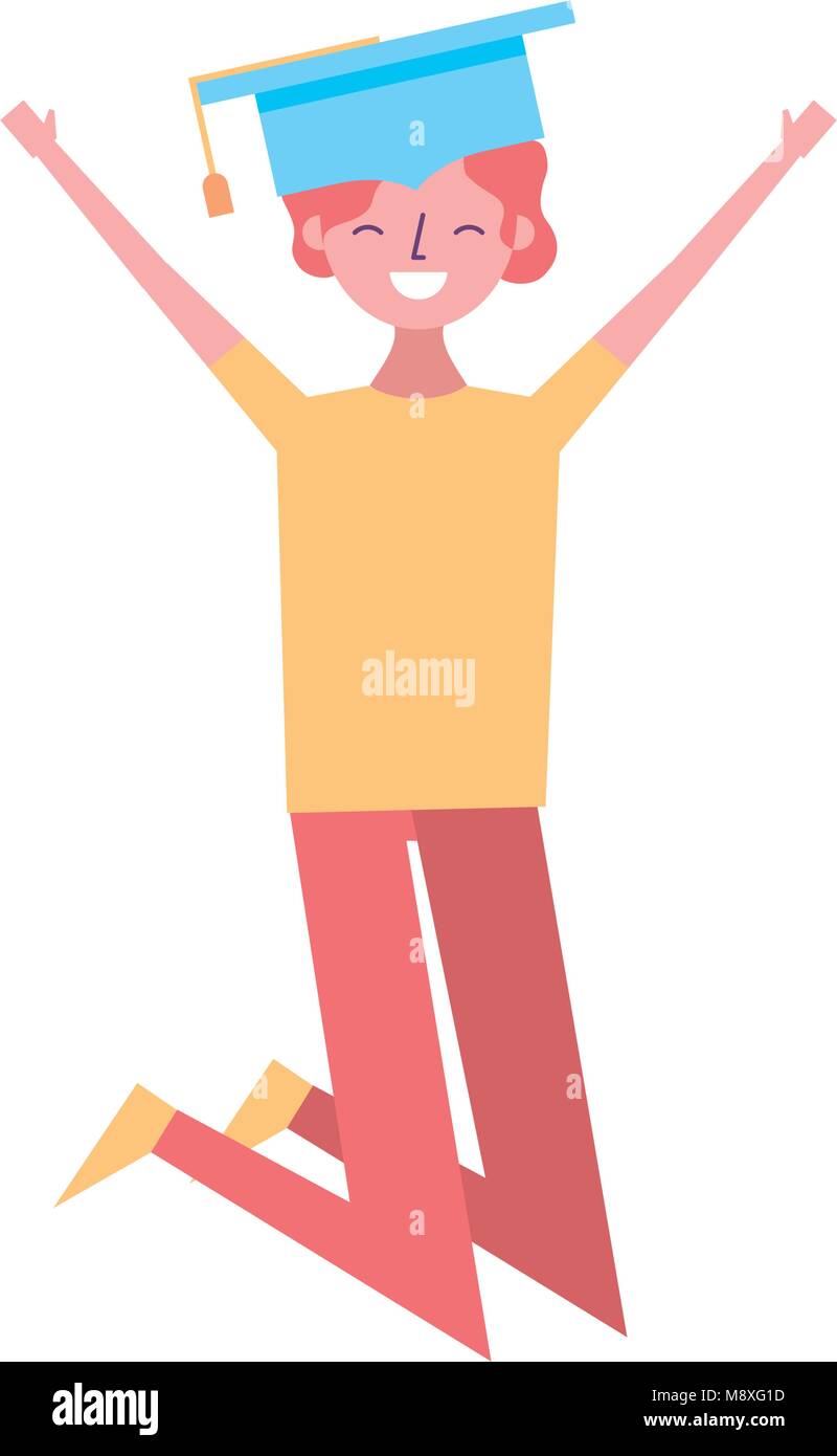 Graduate man holding school Stock Vector Images - Alamy