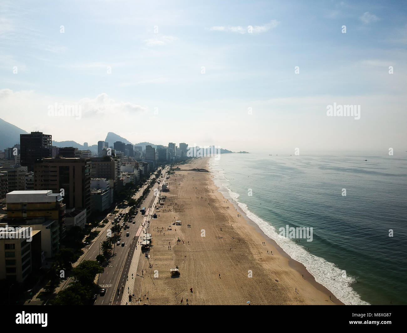 Beautiful aerial drone view of Leblon and Ipanema beach, Rio de Janeiro, Brazil Stock Photo - Alamy