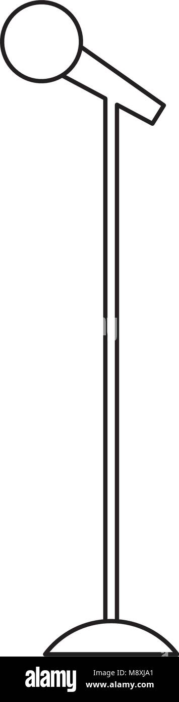 Retro metal microphone stand Stock Vector Images - Alamy