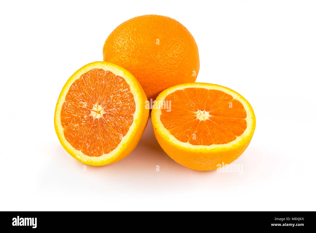GROUP OF CARA CARA NAVAL ORANGES AKA RED-FLESHED NAVAL IN STUDIO Stock ...