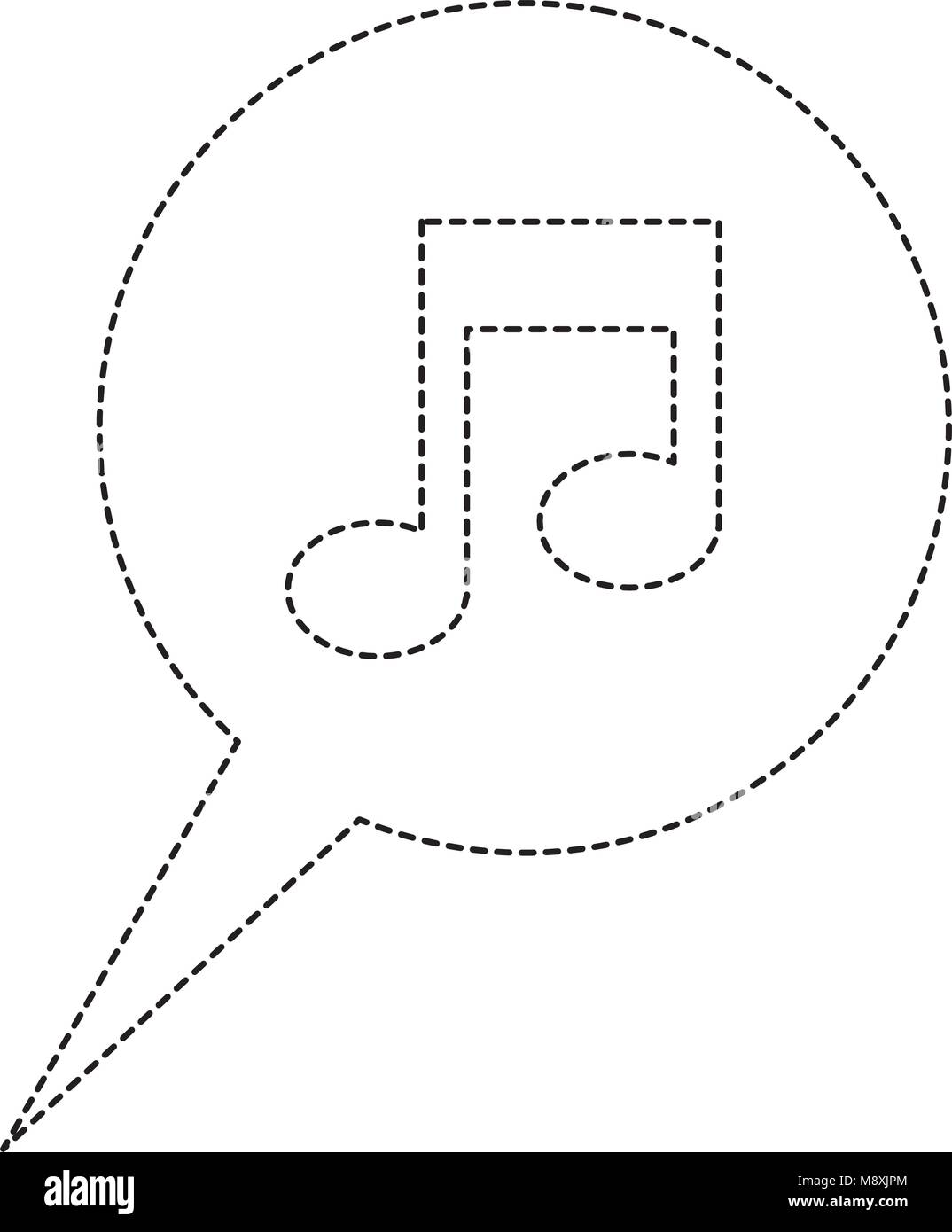 Bubble music note icon Black and White Stock Photos & Images - Alamy