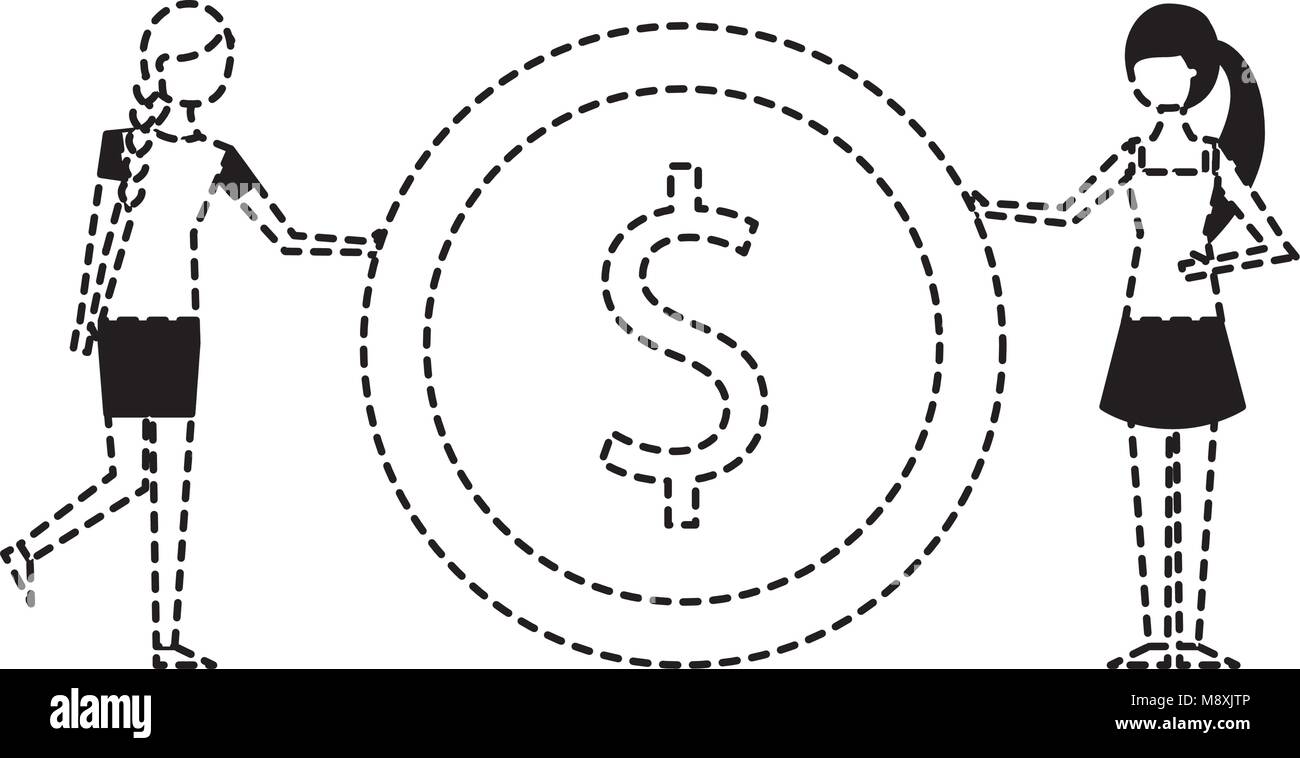 Young pretty woman money Stock Vector Images - Alamy