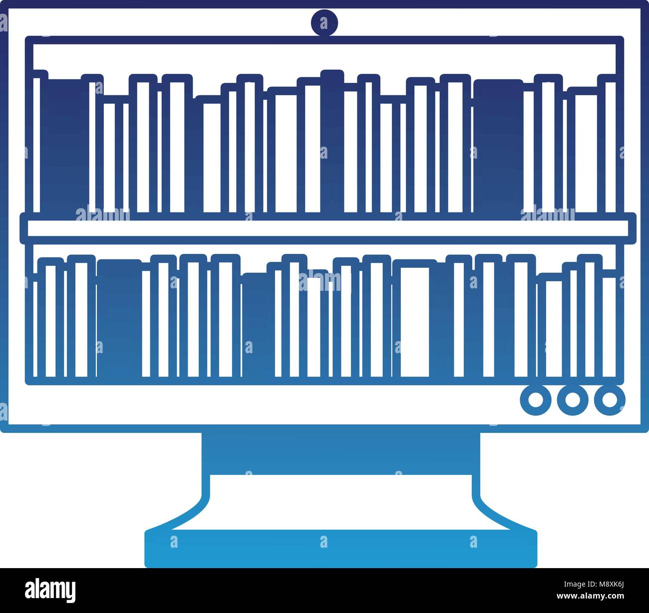 books on monitor screen online library education Stock Vector Image ...