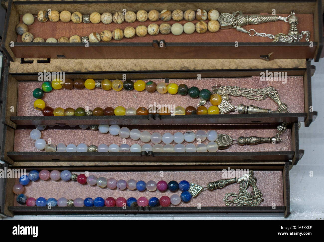 Set of praying beads of various colors Stock Photo - Alamy