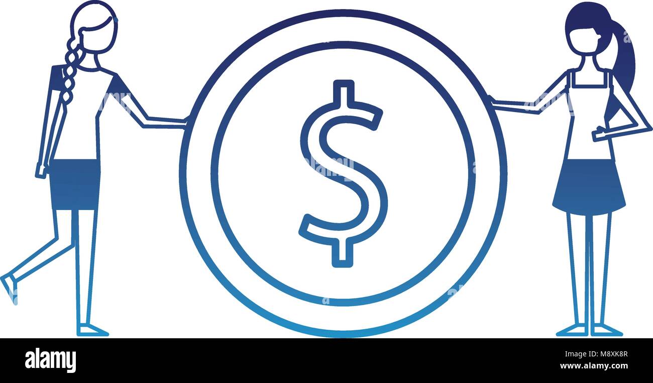 Young pretty woman money Stock Vector Images - Alamy