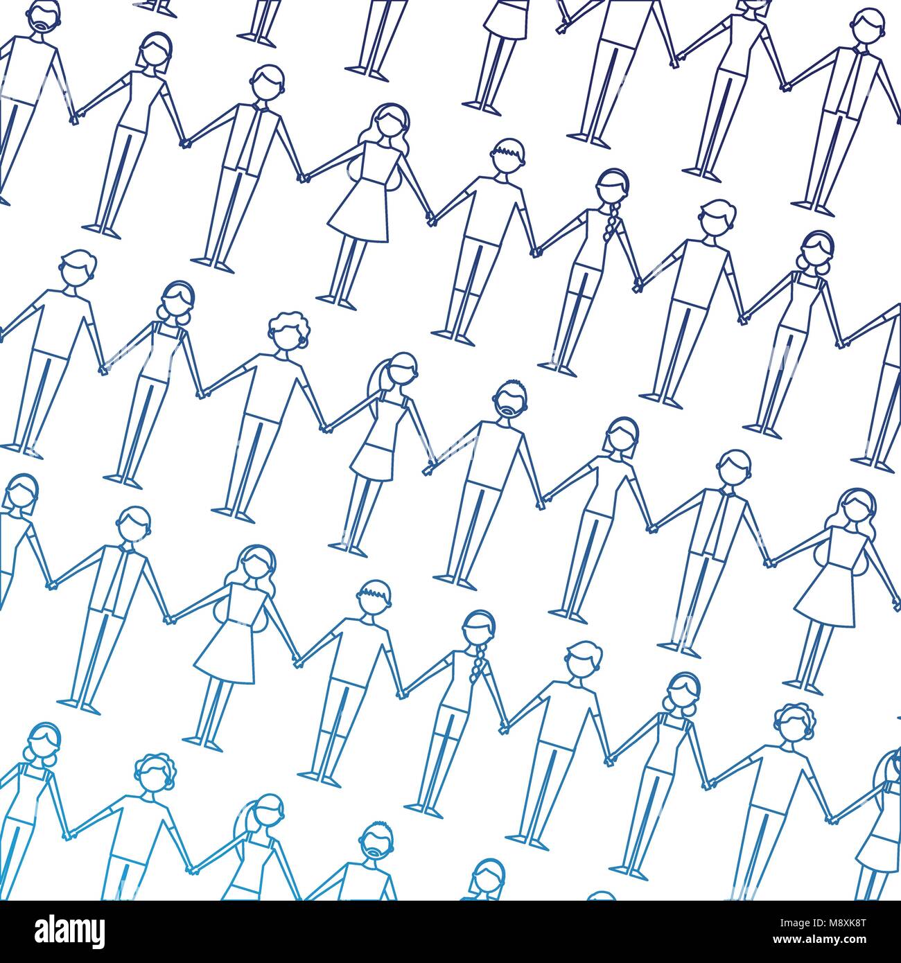background people happy holding hands Stock Vector Image & Art - Alamy