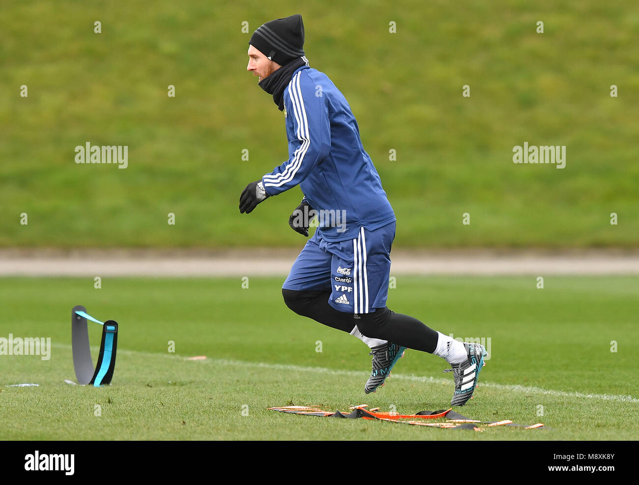 Argentina's Lionel Messi during a training session at the City Football ...