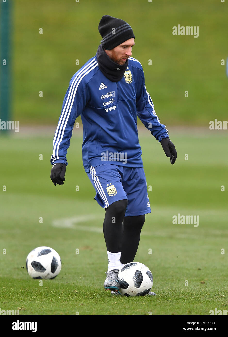 Argentina's Lionel Messi during a training session at the City Football ...