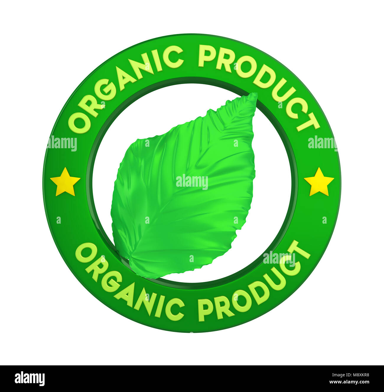 Green organic natural label Cut Out Stock Images & Pictures - Alamy