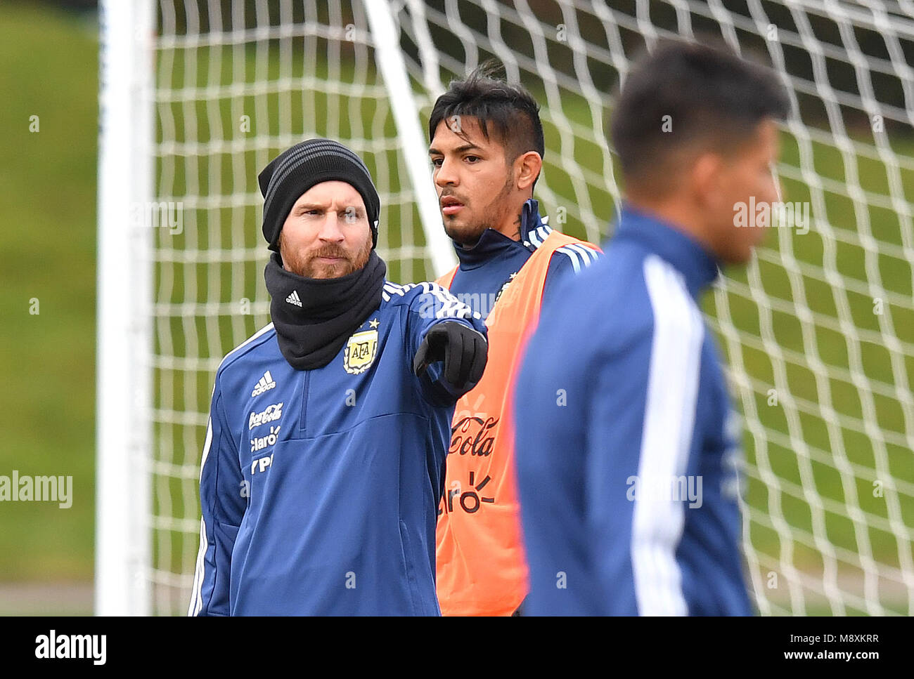 Argentina's Lionel Messi during a training session at the City Football ...