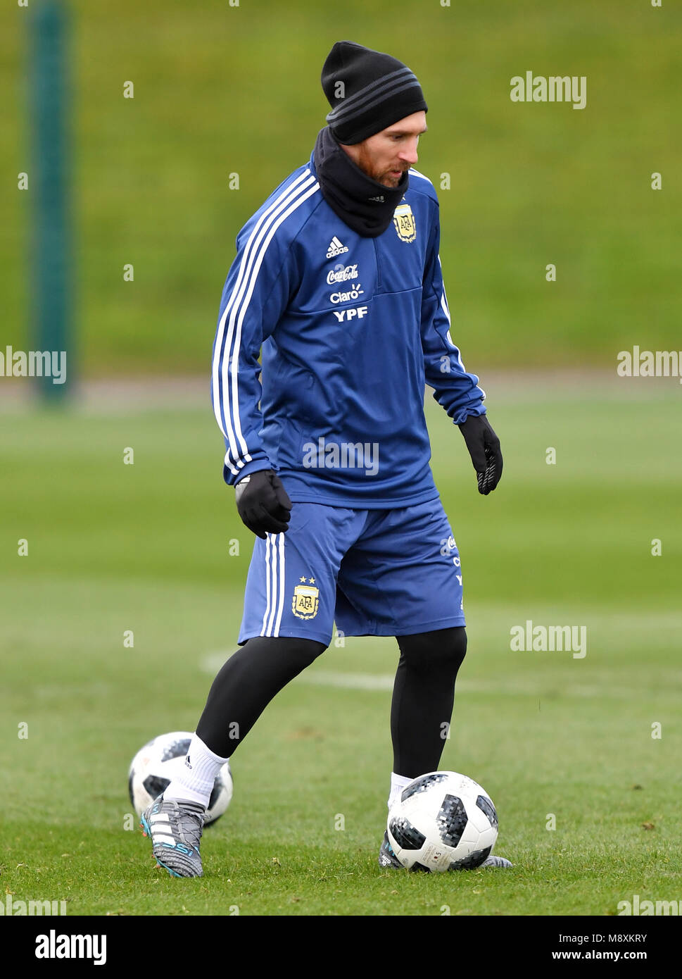 Argentina's Lionel Messi during a training session at the City Football ...