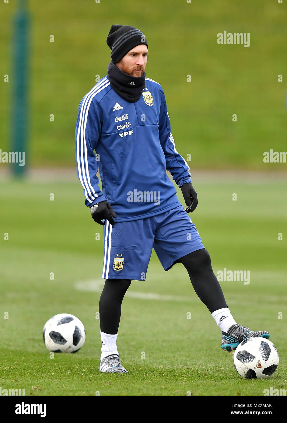 Argentina's Lionel Messi during a training session at the City Football ...