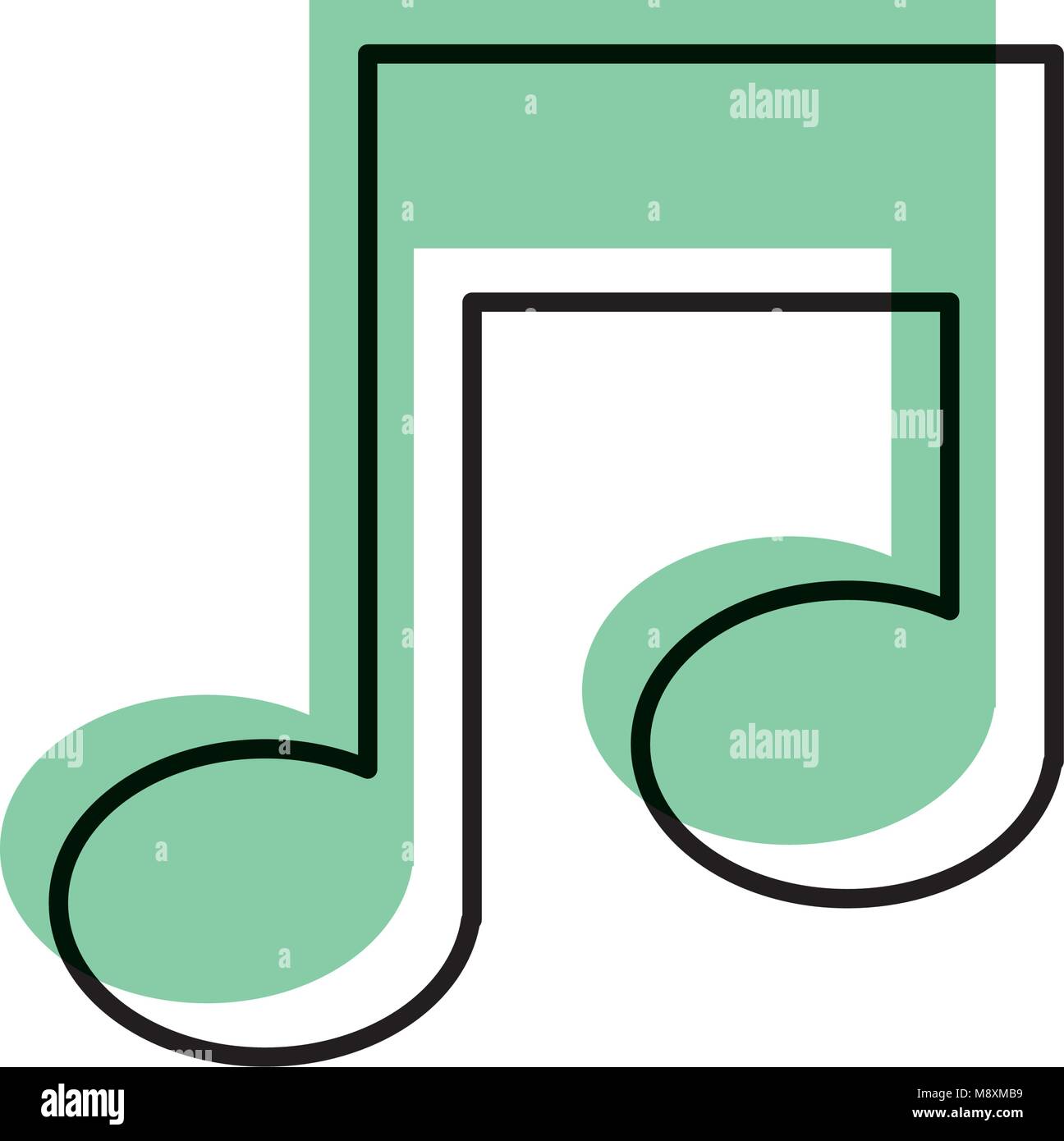 social media button music note Stock Vector Image & Art - Alamy