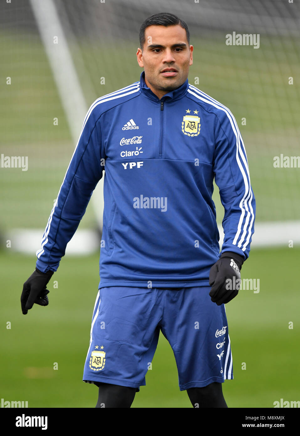 Argentina's Gabriel Mercado during a training session at the City ...
