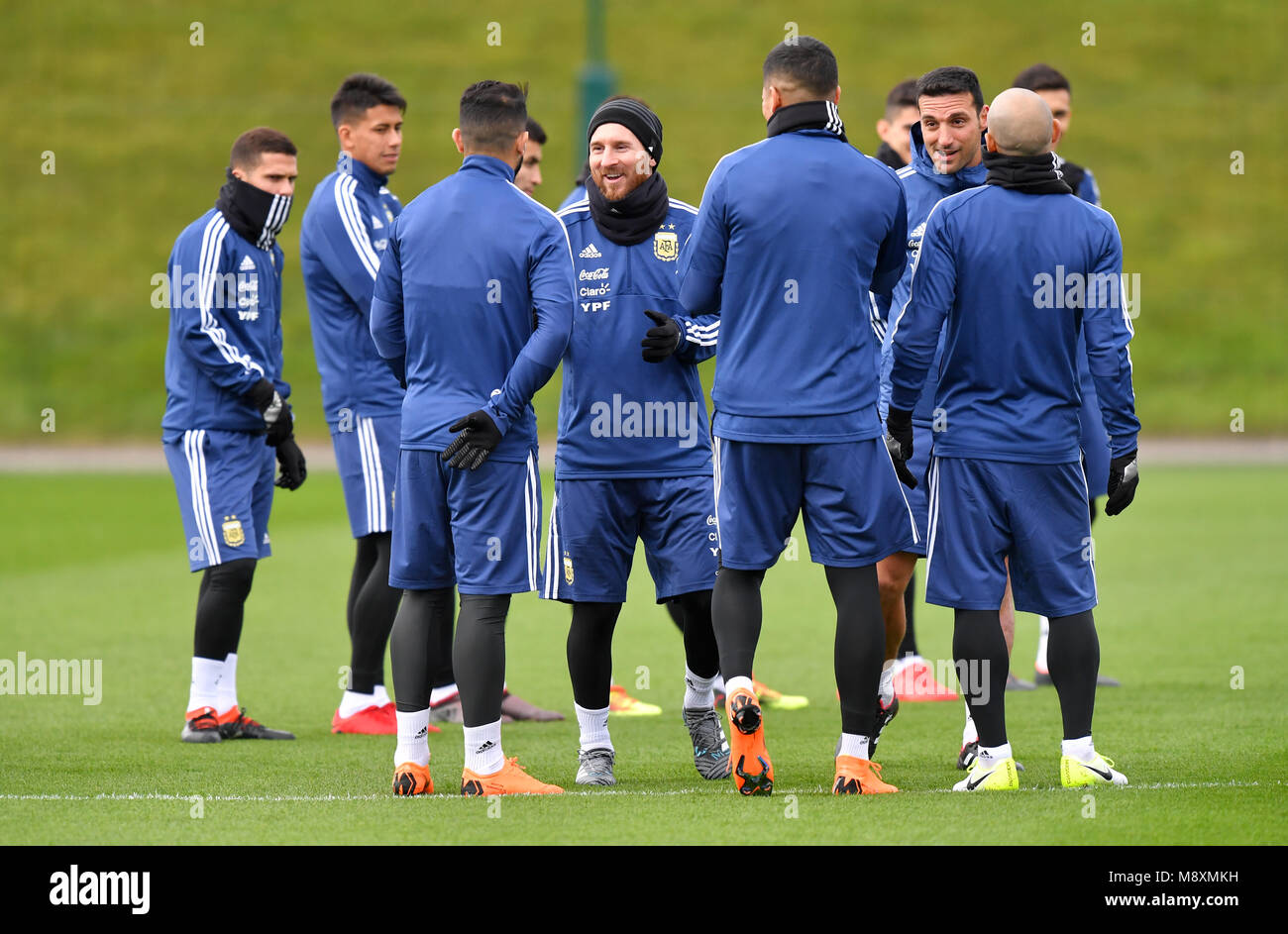 Argentina's Lionel Messi during a training session at the City Football ...