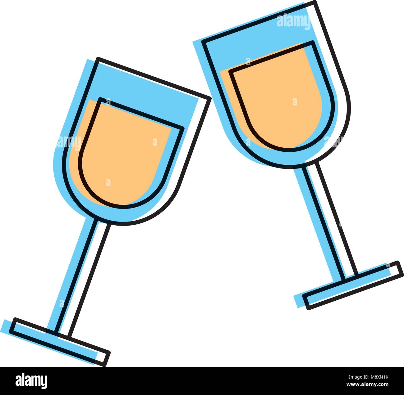 two glass cup liquor drink image Stock Vector Image & Art - Alamy
