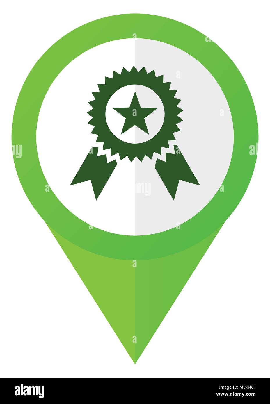Award green pointer vector icon in eps 10 isolated on white background ...