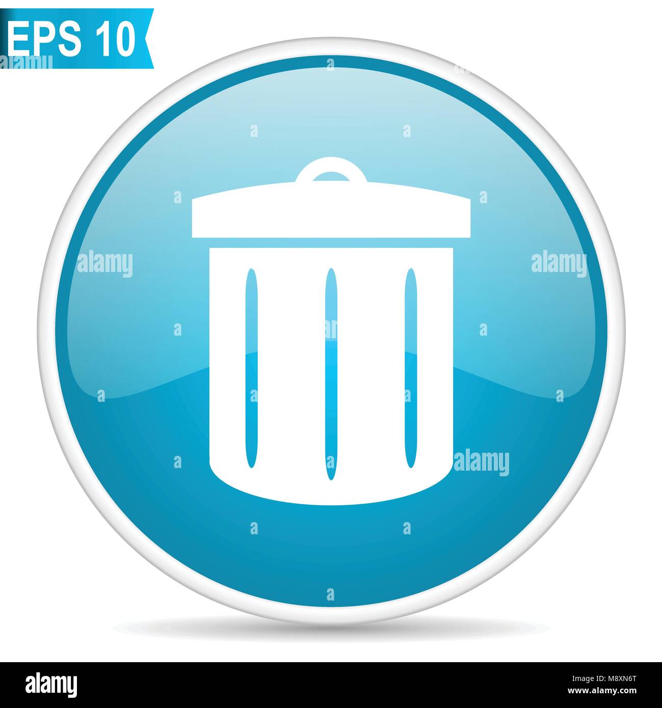 Recycle bin blue vector icon Stock Vector Image & Art - Alamy
