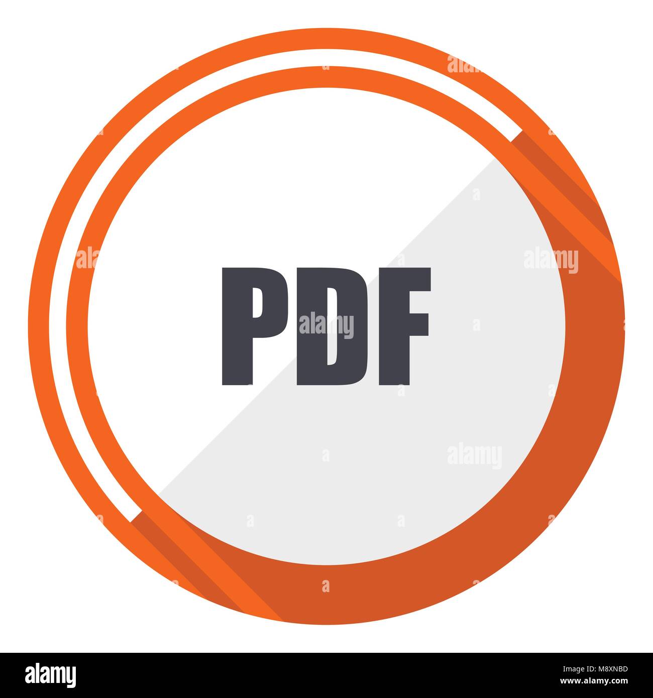 Pdf orange flat design vector web icon Stock Vector Image & Art - Alamy