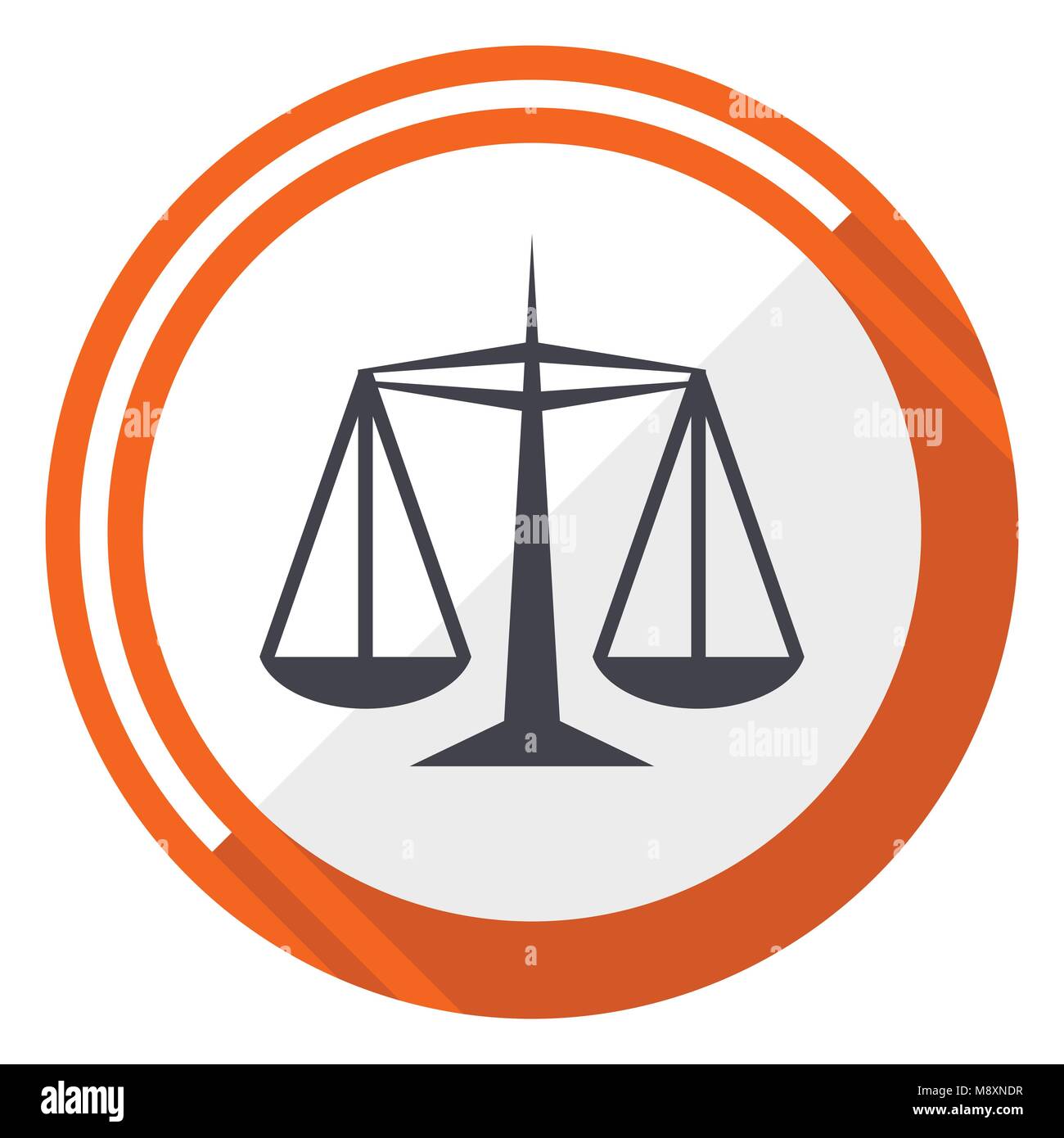 Justice orange flat design vector web icon Stock Vector Image & Art - Alamy