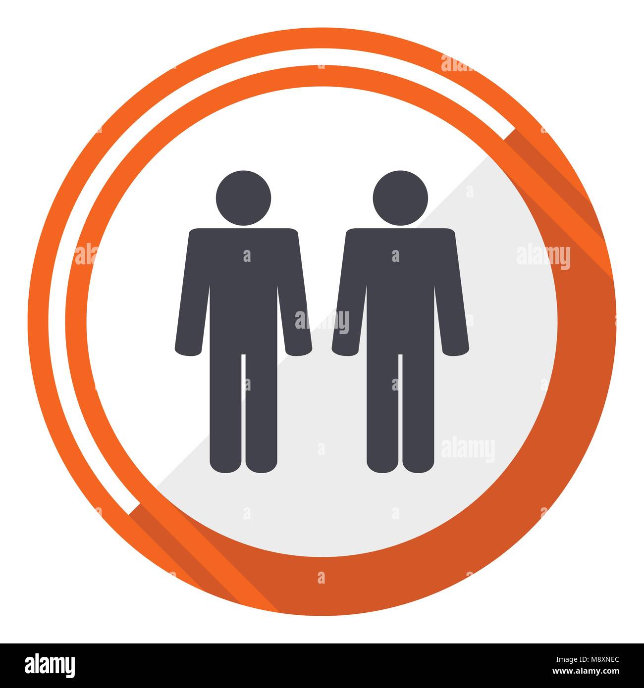 Couple orange flat design vector web icon Stock Vector Image & Art - Alamy