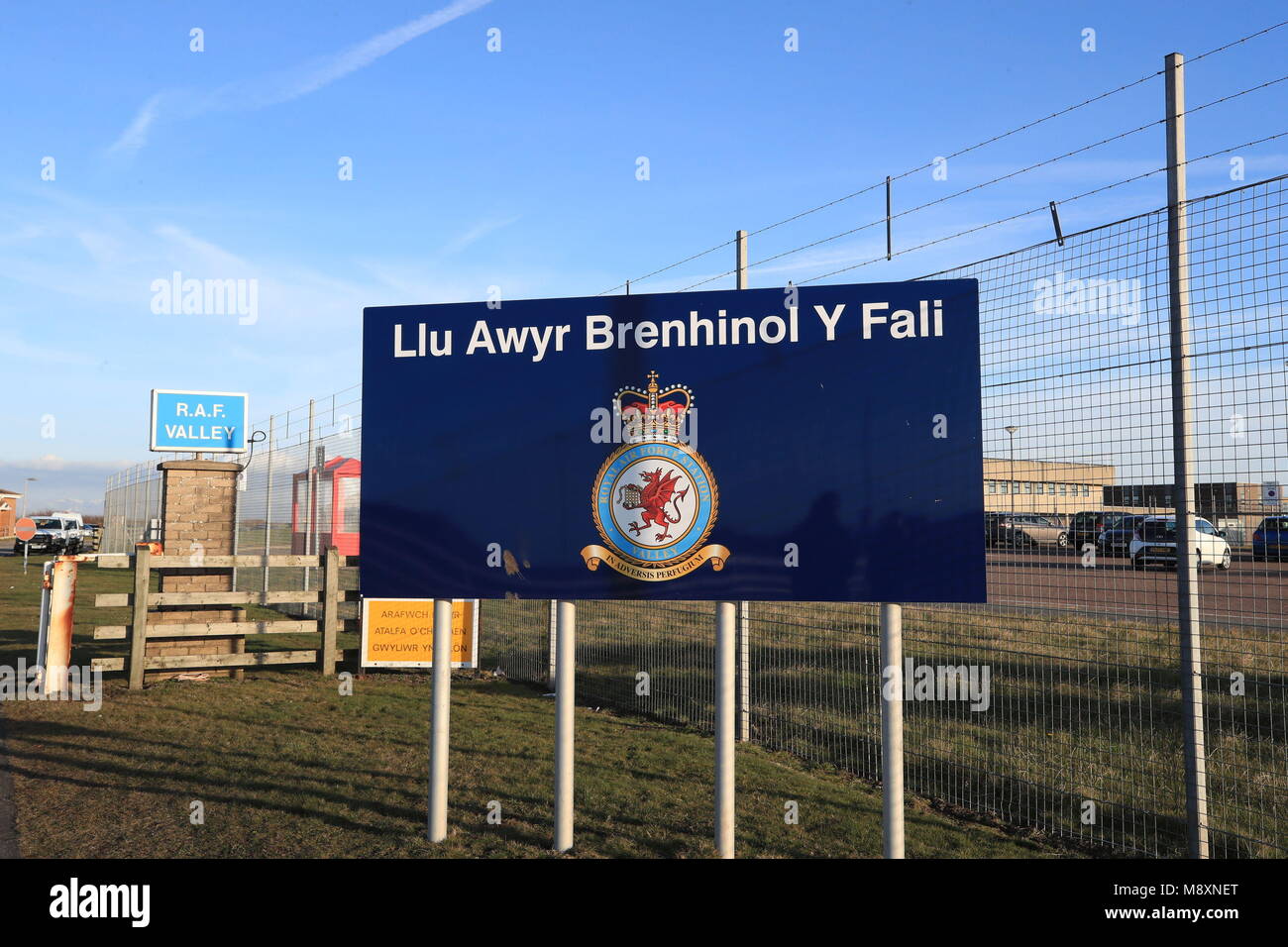 Raf valley entrance hi-res stock photography and images - Alamy
