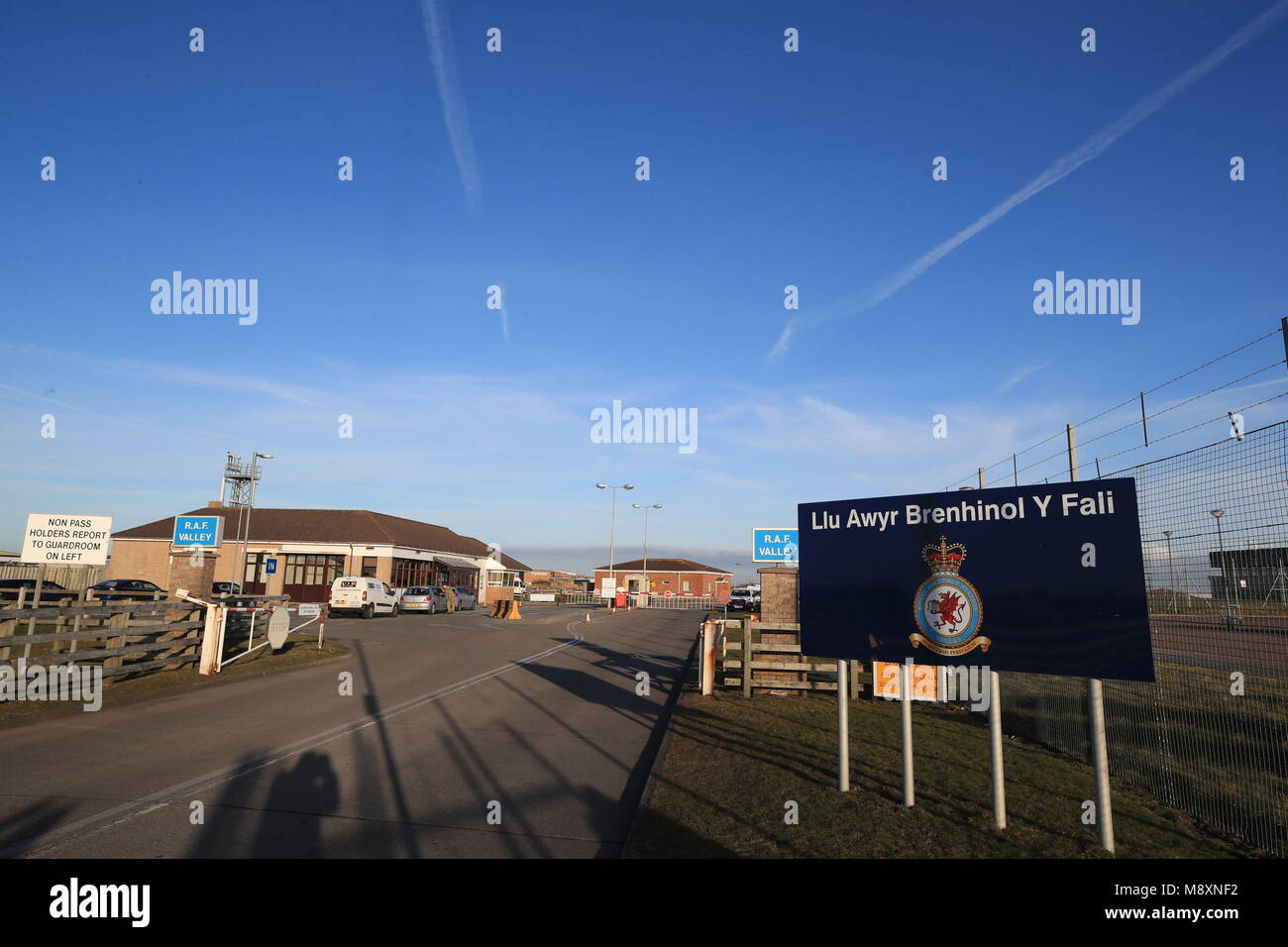 Raf valley entrance hi-res stock photography and images - Alamy
