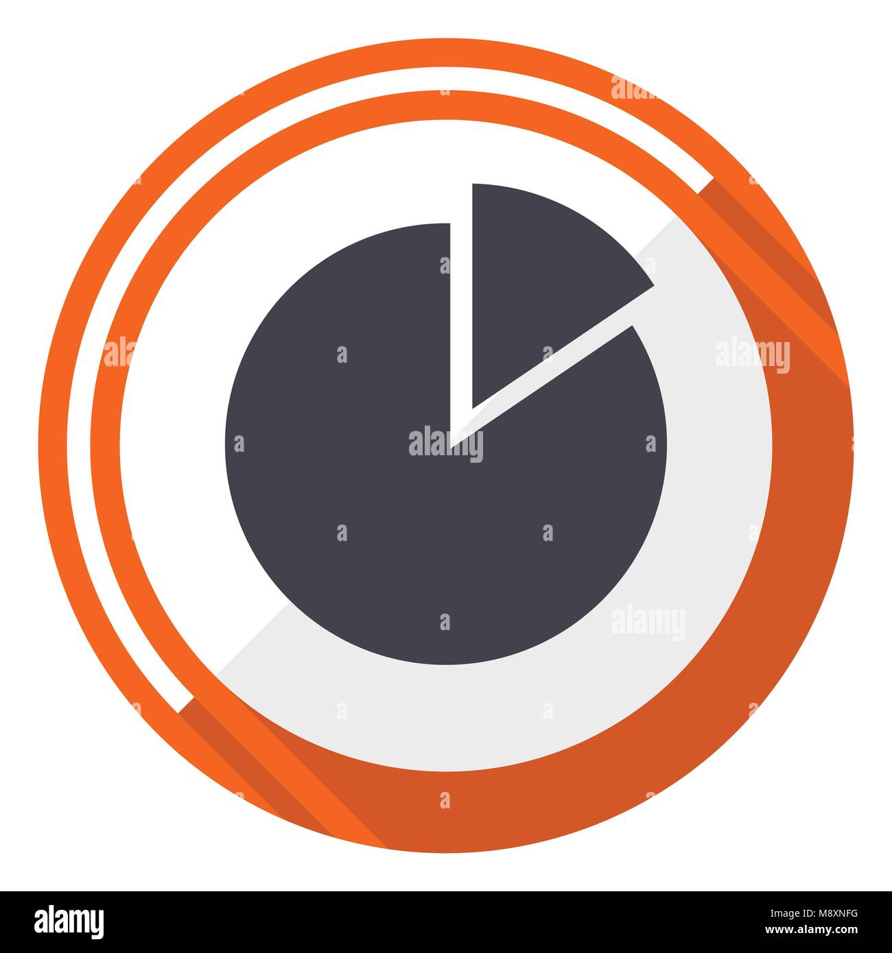 Chart orange flat design vector web icon Stock Vector Image & Art - Alamy