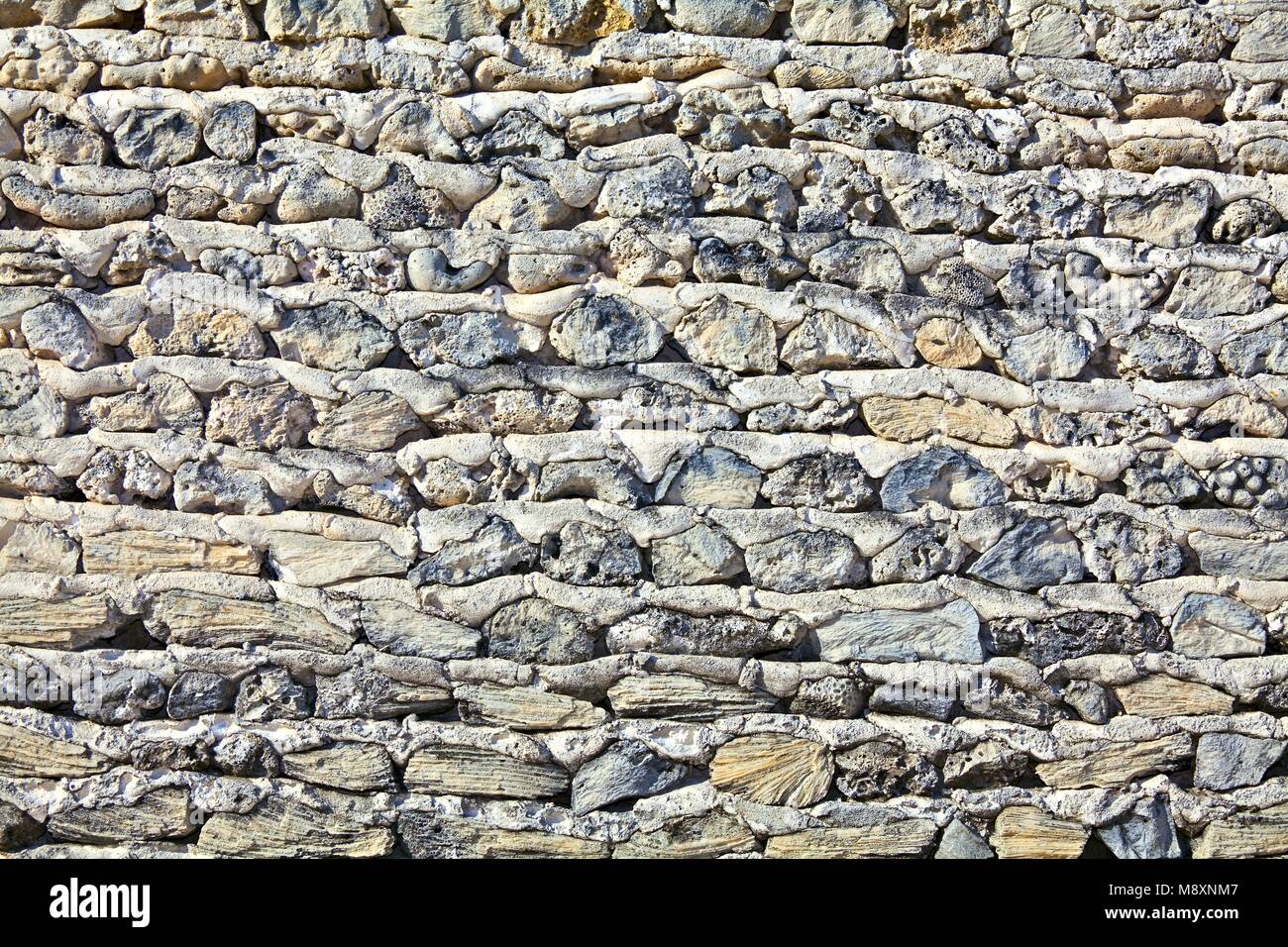 Wall of a house is made from a coral, Maldives Stock Photo - Alamy