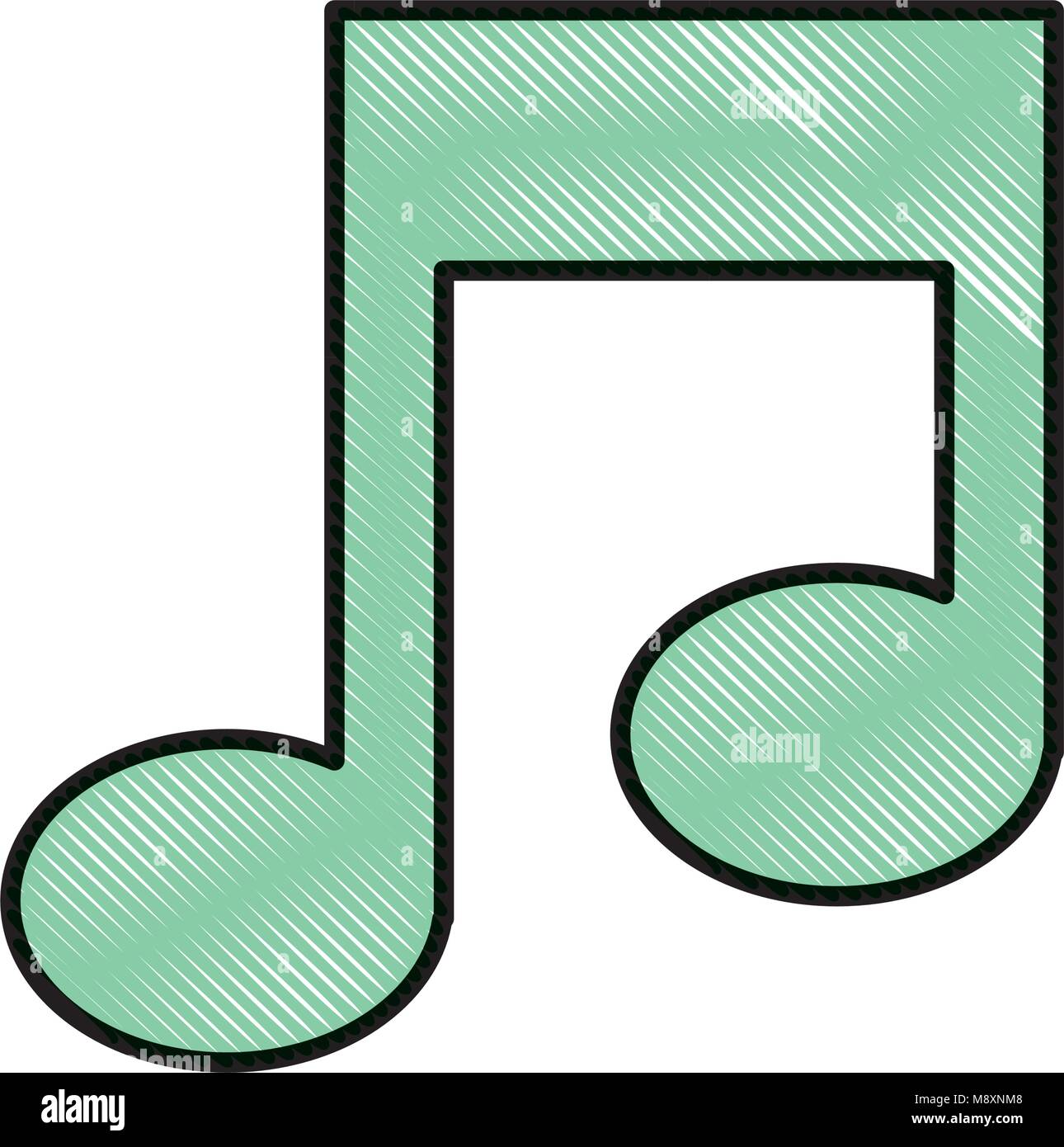social media button music note Stock Vector Image & Art - Alamy